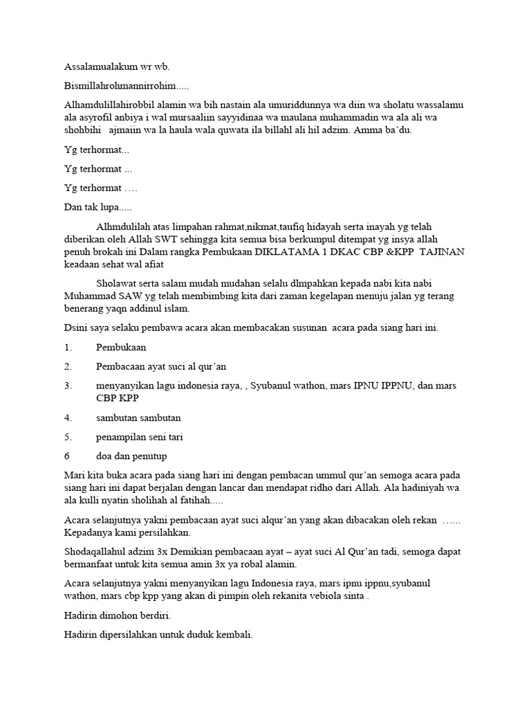 MC Diklatama | PDF | Kajian Bahasa Asing | Agama & Spiritualitas