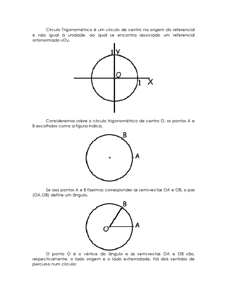 Circulo Trigonometrico | PDF | Trigonometria | Ângulo