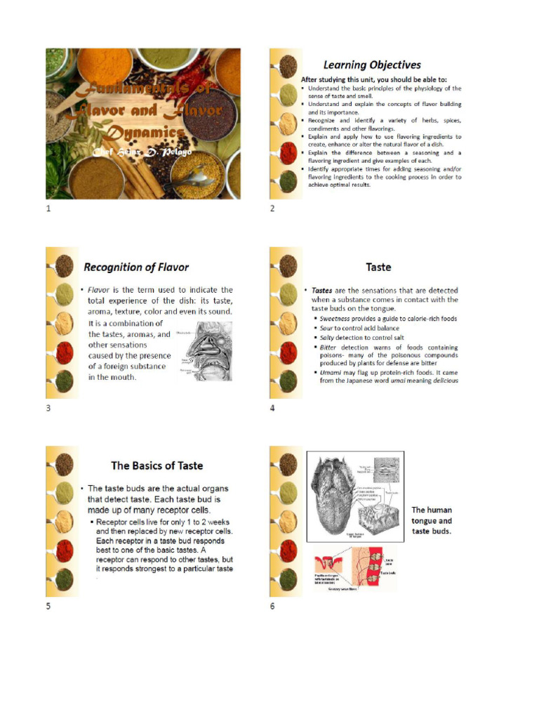 Lesson 5 - Fundamentals of Flavor Dynamics | PDF