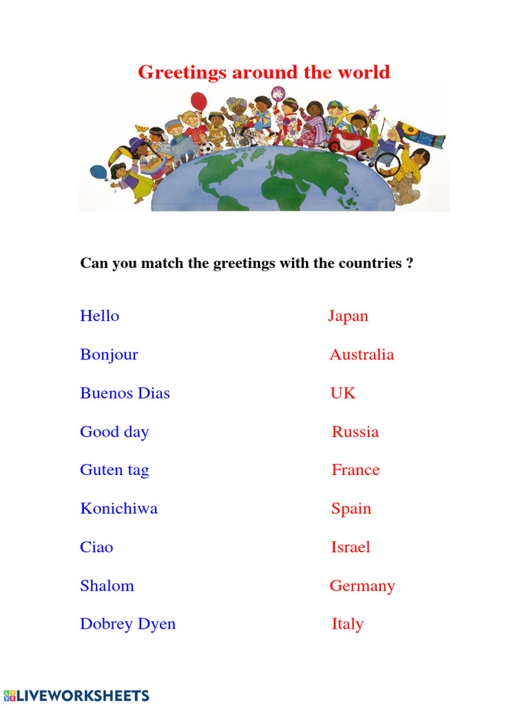 GREETINGS 1 - Merged | PDF | Cultural Conventions | Human Communication