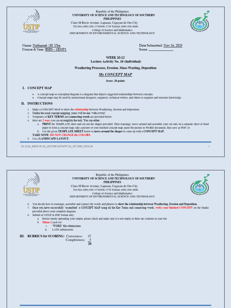 (Uba, Nathaniel H.) Week 10-12 - LECT - Activity 10 - Concept Map | PDF ...