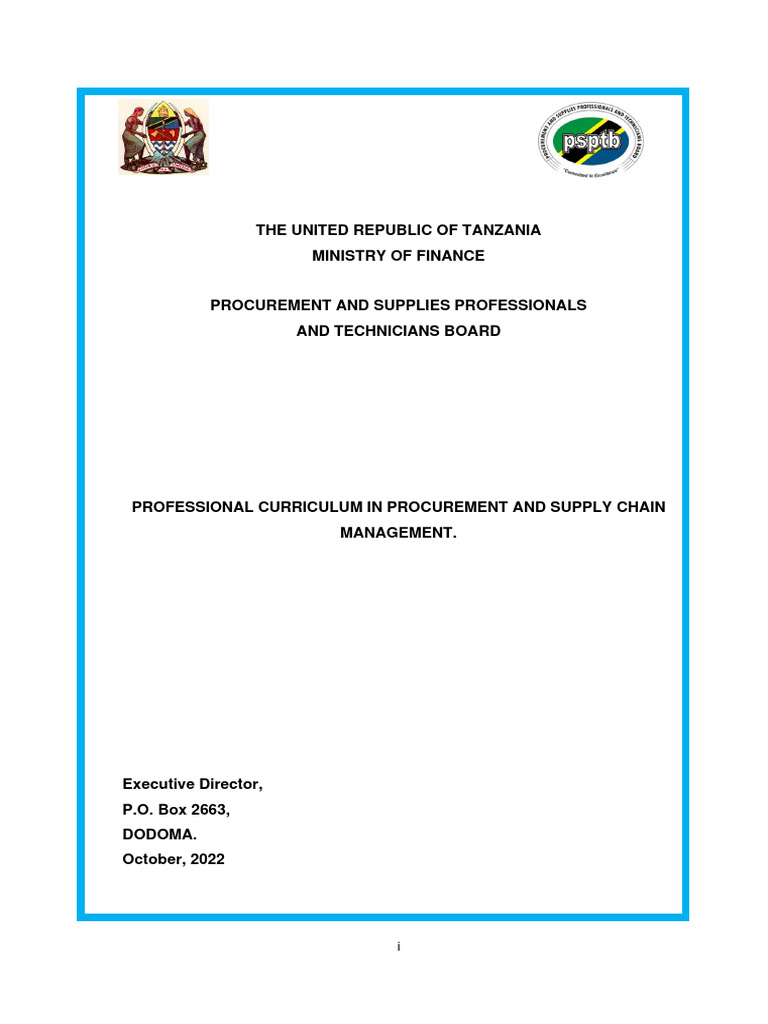 PSPTB Professional Curriculum - 2023 | PDF | Curriculum | Procurement