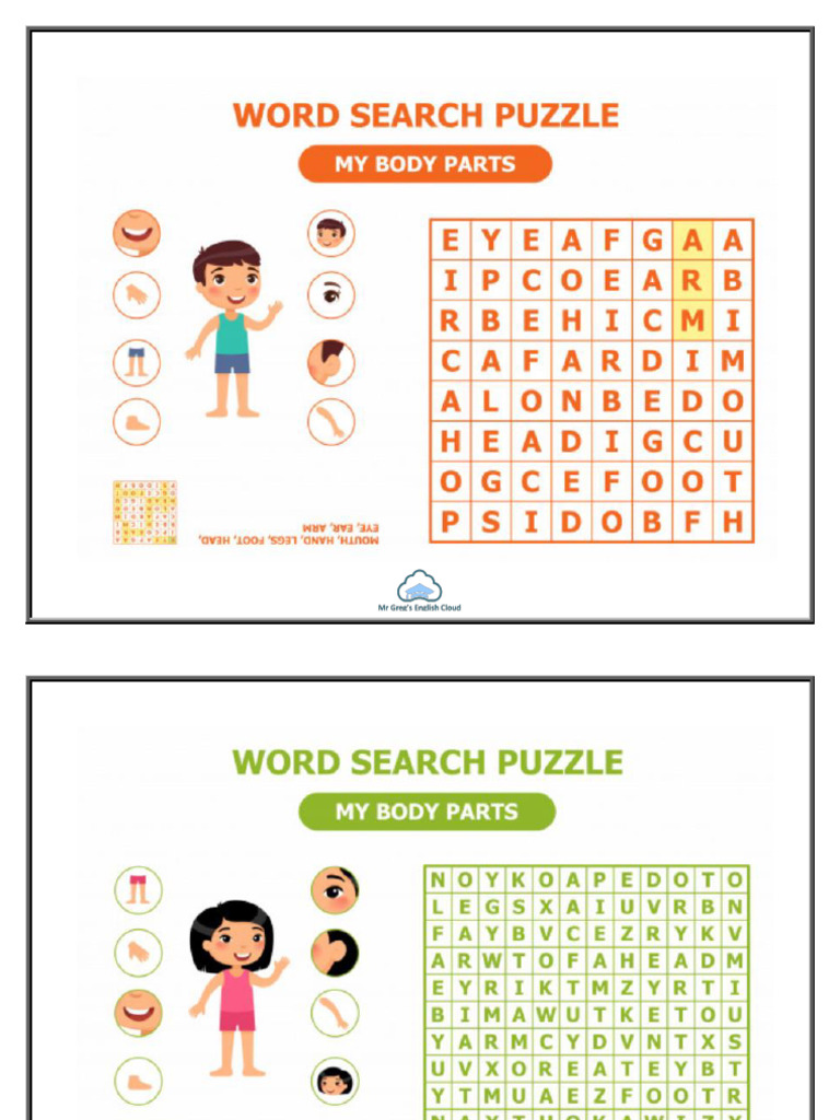 Body Word Search | PDF