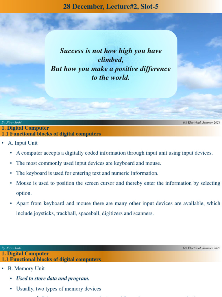 221228-Lecture-2-Unit-1-Introduction To Microcomputer Systems | PDF | Computer Data Storage ...