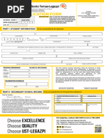 Michael UST College Application Grades Form | PDF
