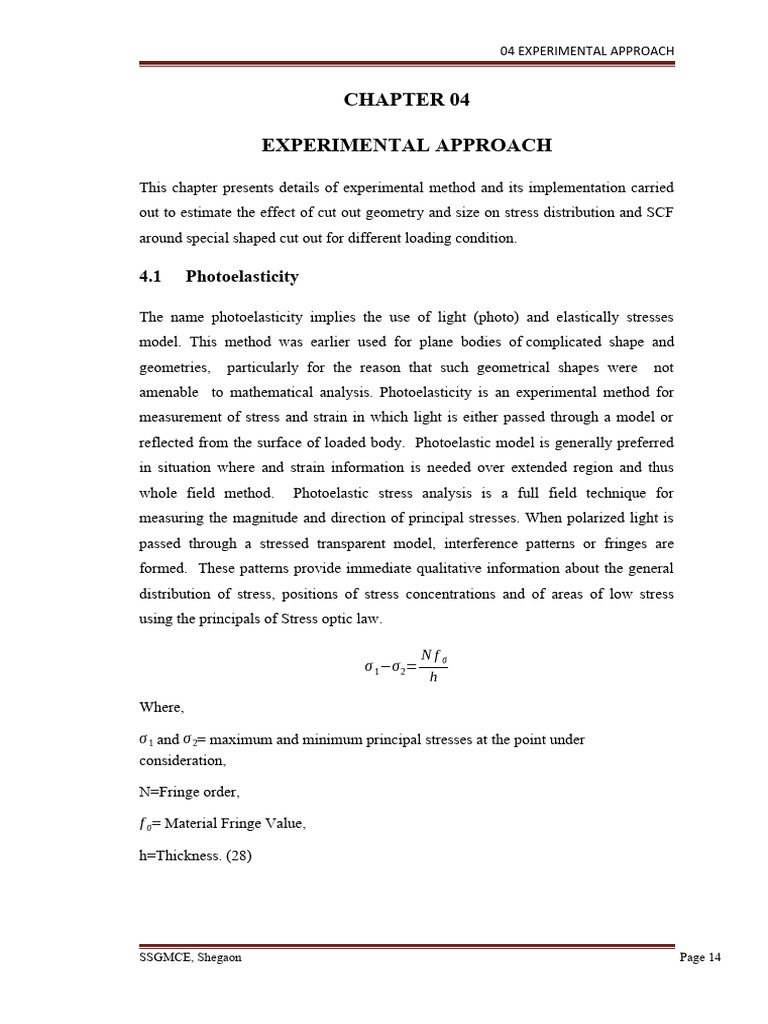 Chapter 4 Experimental Method | PDF | Stress (Mechanics) | Electromagnetism