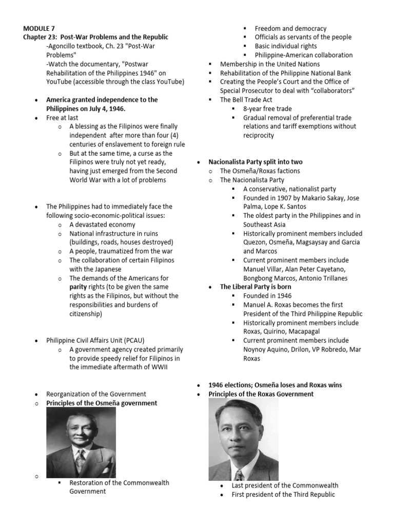 RPH Reviewer Finals | Download Free PDF | Philippines | Corazon Aquino