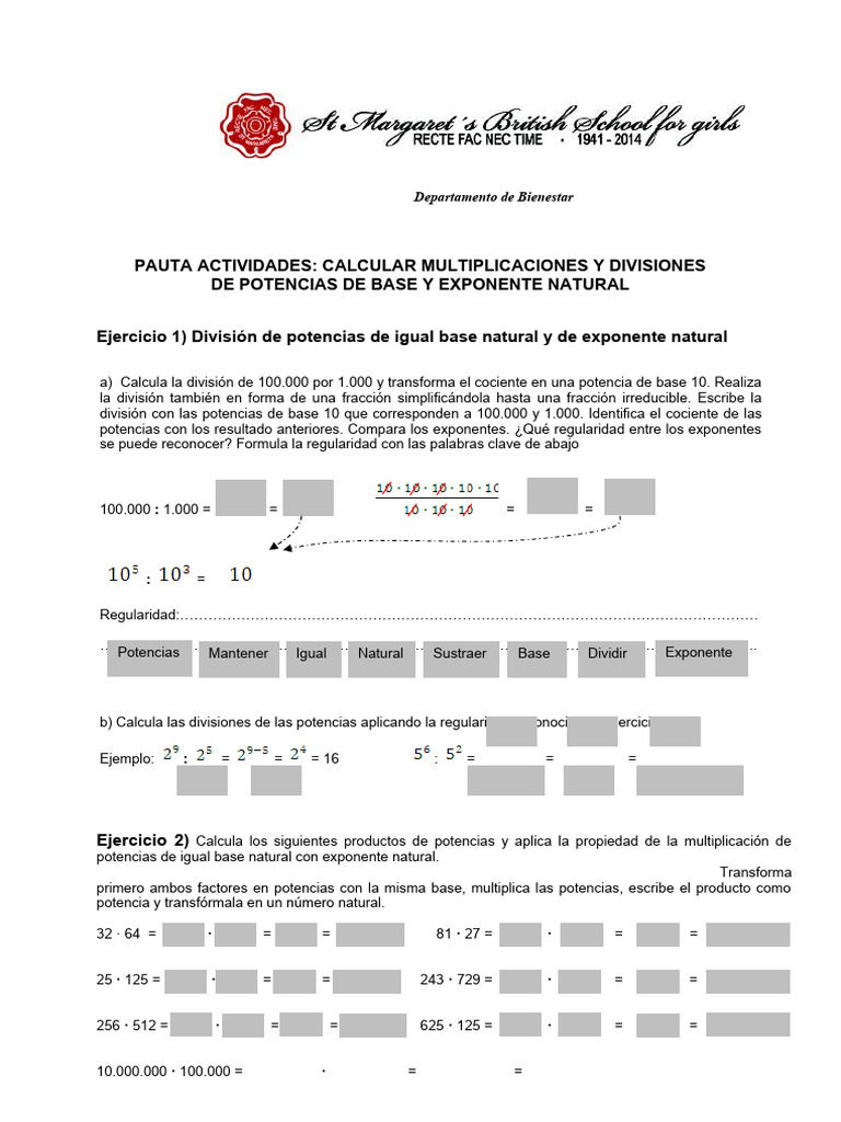 ECUACIONES | PDF | Exponenciación | Multiplicación