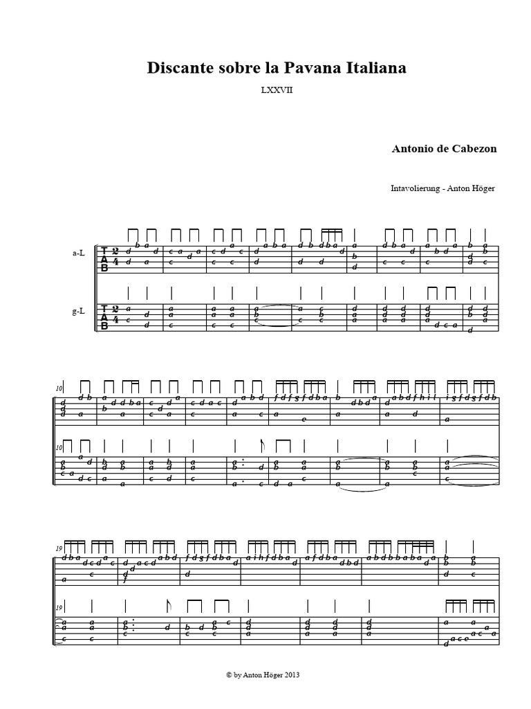 Lute Score (Tablature) | PDF