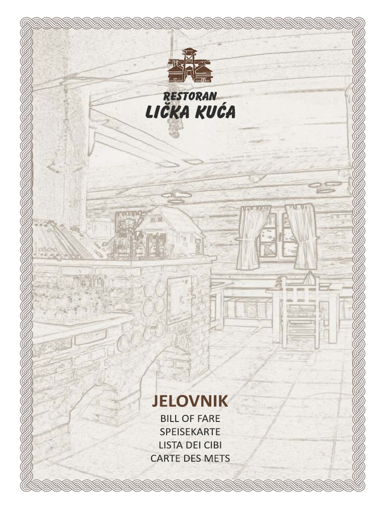 Jelovnik Licka Kuca Srpanj21 | PDF