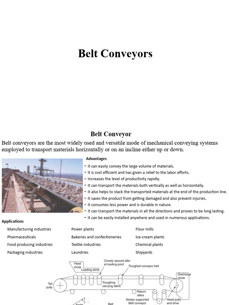 Belt Conveyor Lecture Notes Up To 08.02.2024 | PDF | Belt (Mechanical ...
