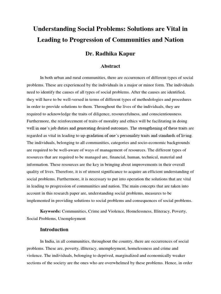 Understanding Social Problems 14 | PDF | Poverty | Poverty & Homelessness