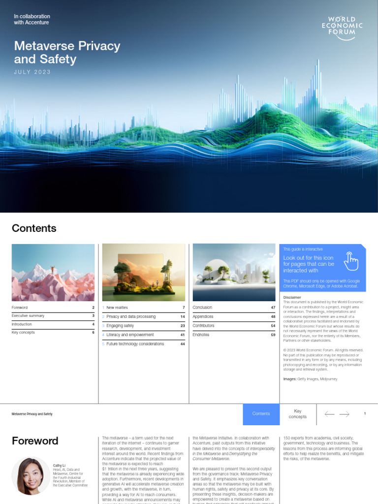WEF Metaverse Privacy and Safety 2023 | PDF | Virtual Reality | Privacy