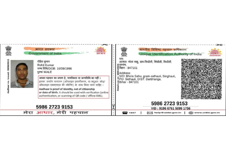 Aadhar Rohit Kumar | PDF