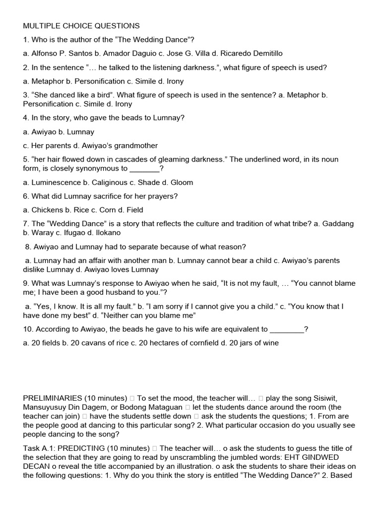 Multiple Choice Questions | PDF