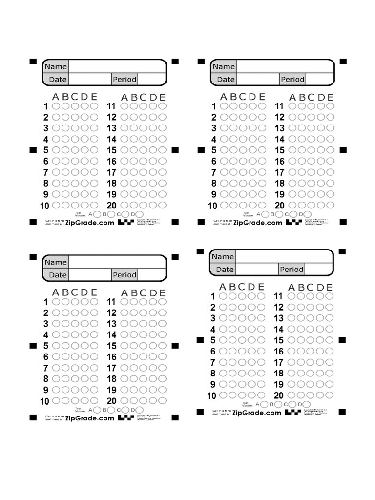 ZipGrade TABLA | PDF