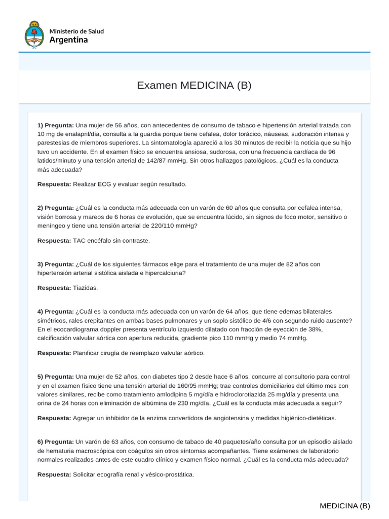 Examen Unico 2020 | PDF