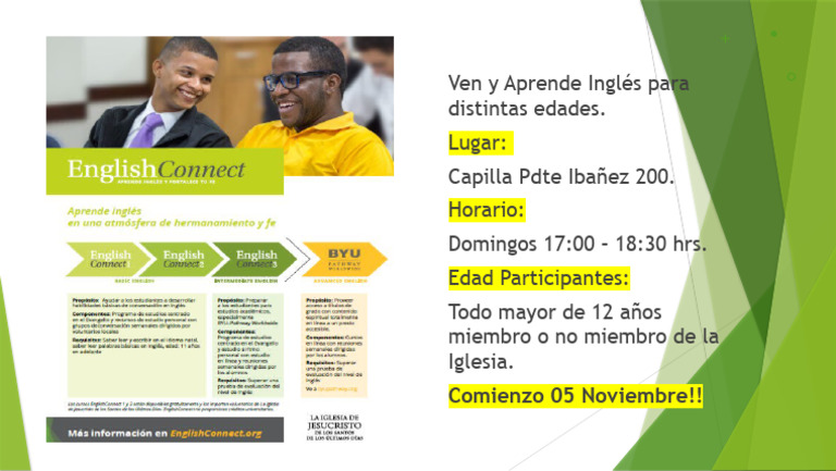 Afiche English Connect | PDF | Religión y espiritualidad