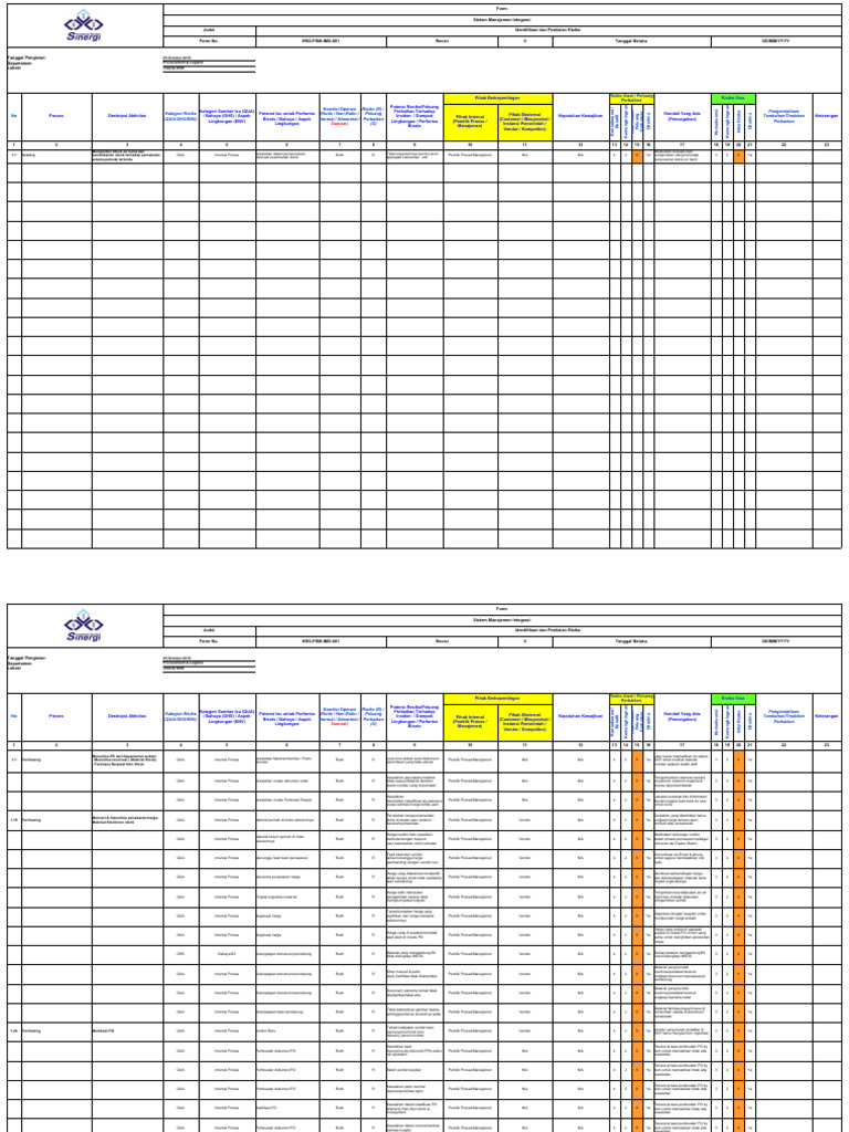 HRS-FRM-IMS-001 Identifikasi Dan Penilaian Risiko - Rev.0 (PLC - BRE ...