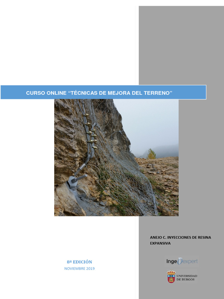 Anejo C - Inyecciones Con Resinas Expansivas | PDF | Poliuretano | Espuma