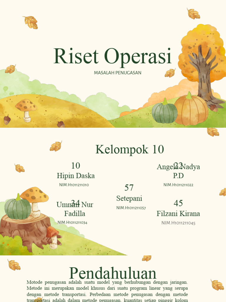 Kelemahan Metode Penugasan Riset Operasi | PDF | Metode & Bahan Ajar