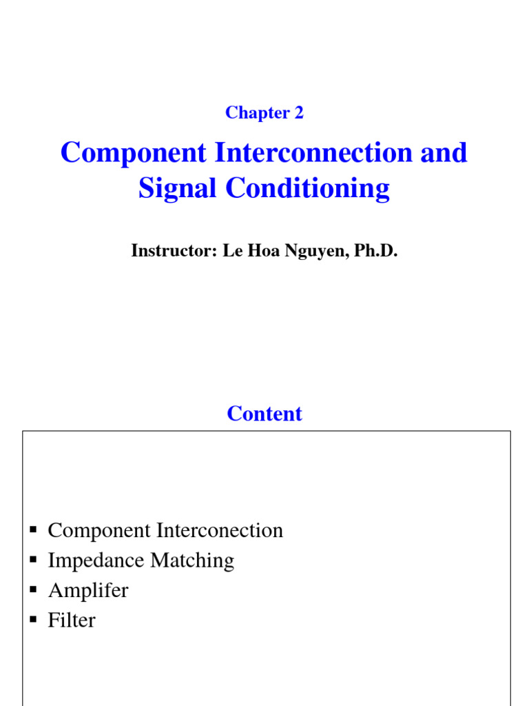 Component Interconnection & Impedance Matching | PDF | Electrical ...