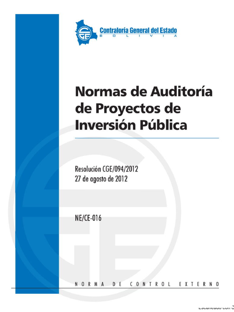 Normas de AUD de Proyectos | PDF