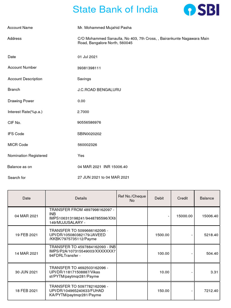 Account Statement | PDF | Automated Teller Machine | Cheque