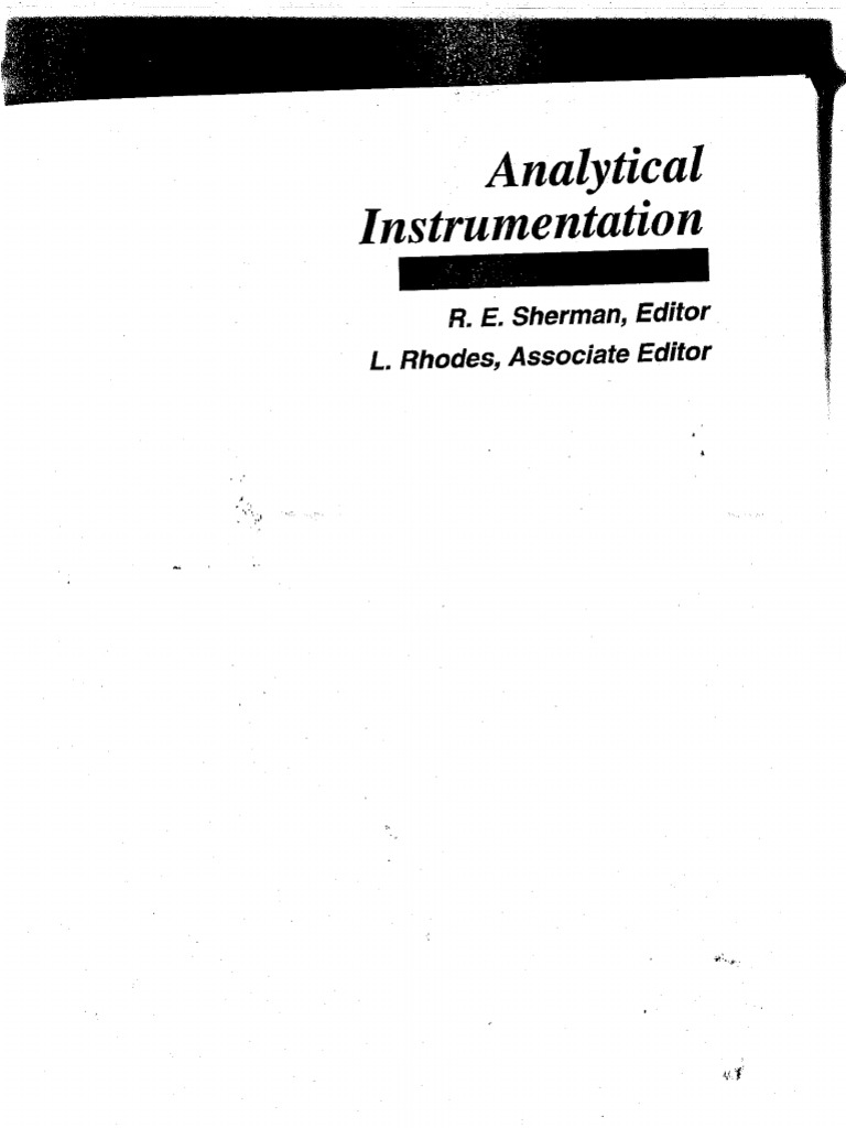 Analytical Instrumentation | PDF