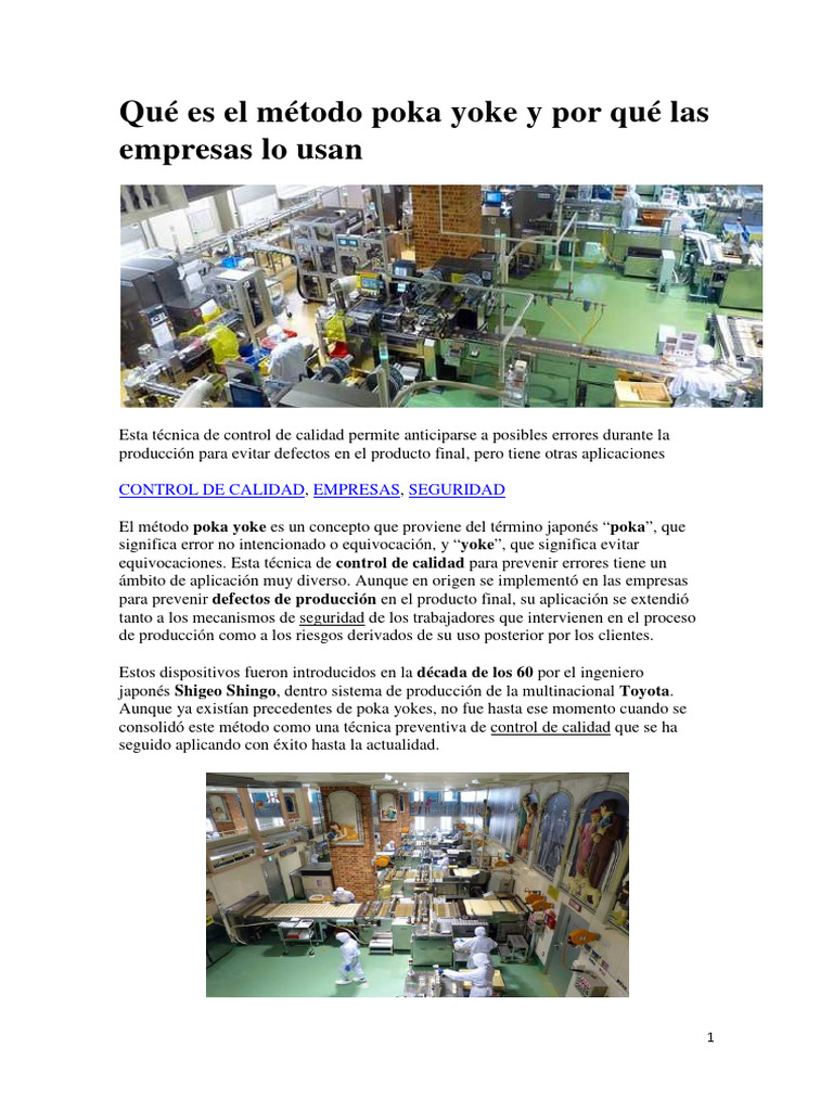 Poka Yoke | PDF | Informática