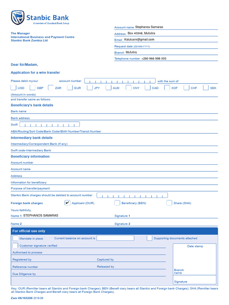 TT Form | PDF | Banks | Economies