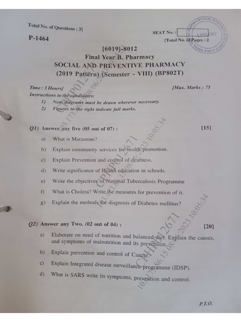 Semister Question Paper | PDF