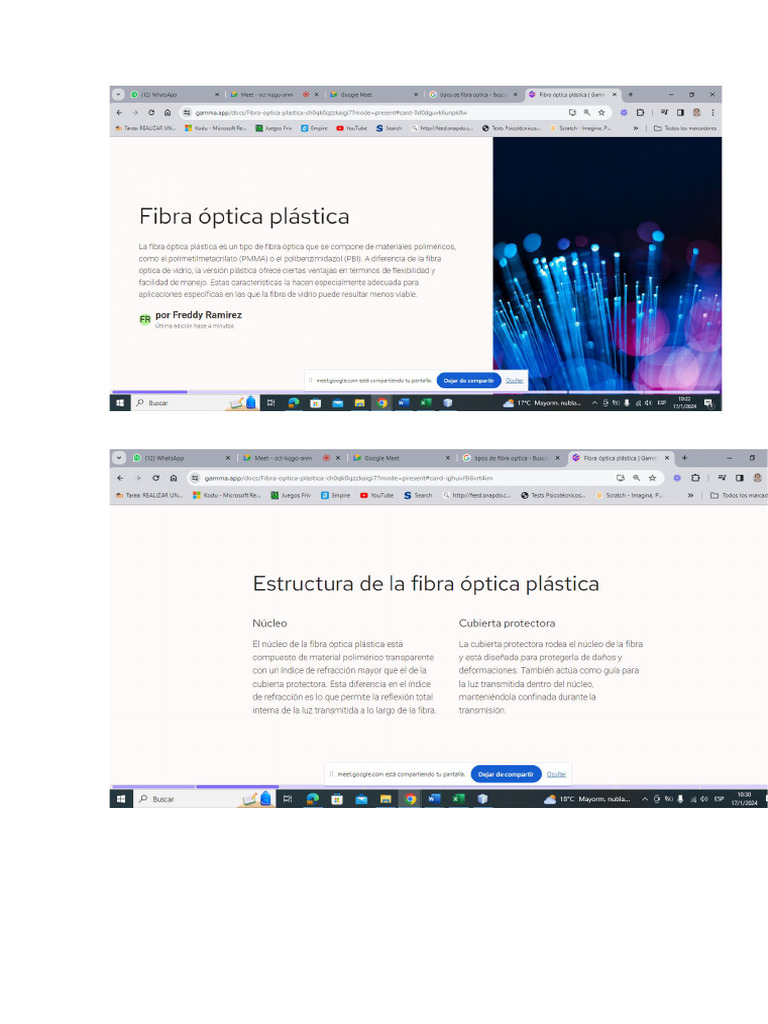 Fibra Optica Plastica Parte 1 | PDF