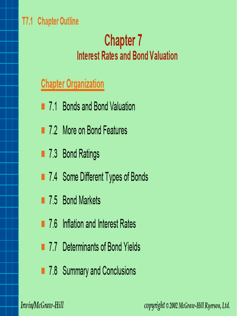 Interest Rates and Bonds Chapter 7 | PDF | Bonds (Finance) | Bond ...