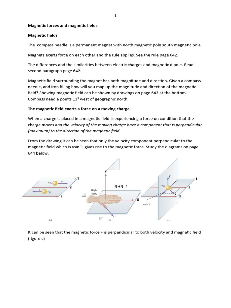 Magnetic Forces and Magnetic Fields | Download Free PDF | Magnetic Field | Torque