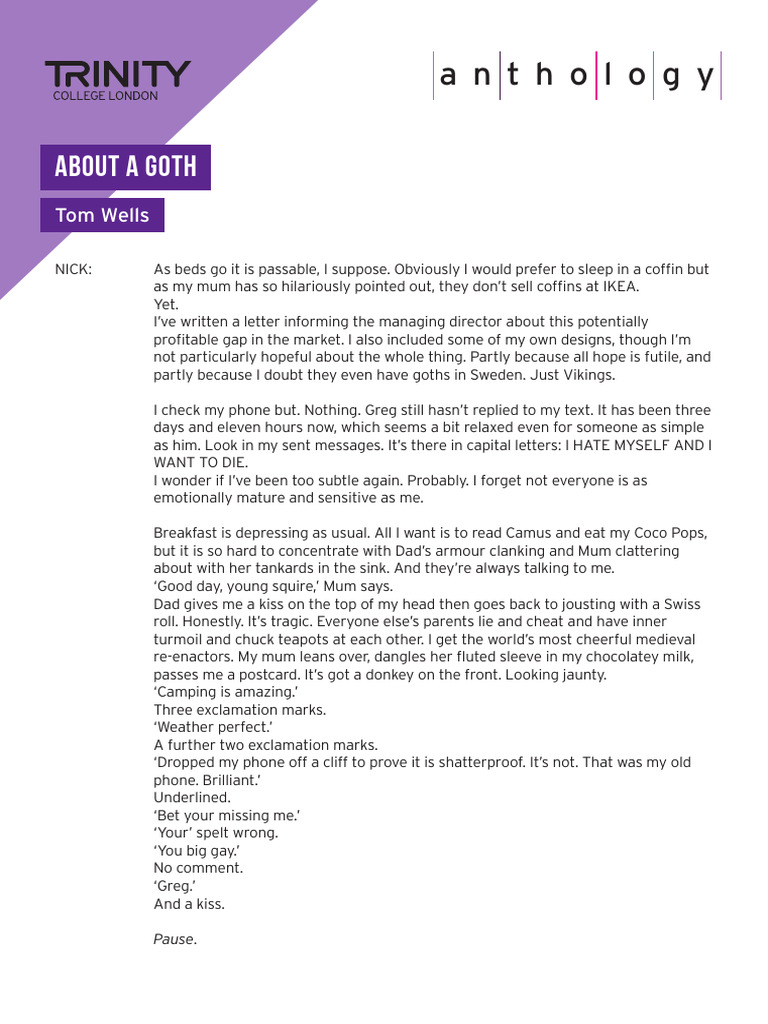 InPlay About A Goth | PDF