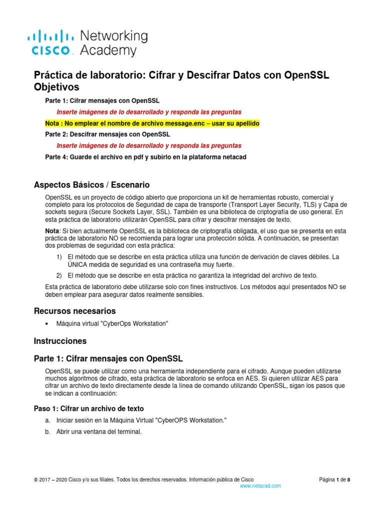 Cifrado y Descifrado con OpenSSL | PDF | Transport Layer Security ...
