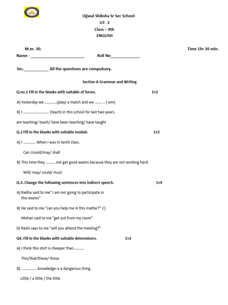 English Class9th Pdf