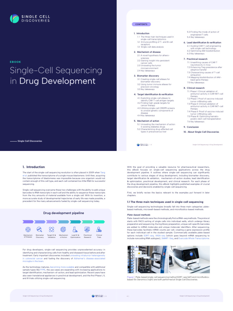 Single Cell Discoveries Drug Discovery Ebook | PDF | T Cell | Dna Sequencing