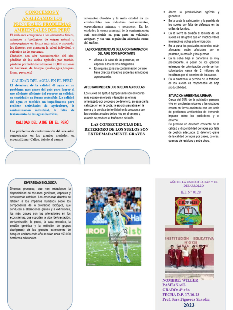 Triptico 2023 | PDF | Agua | Contaminación