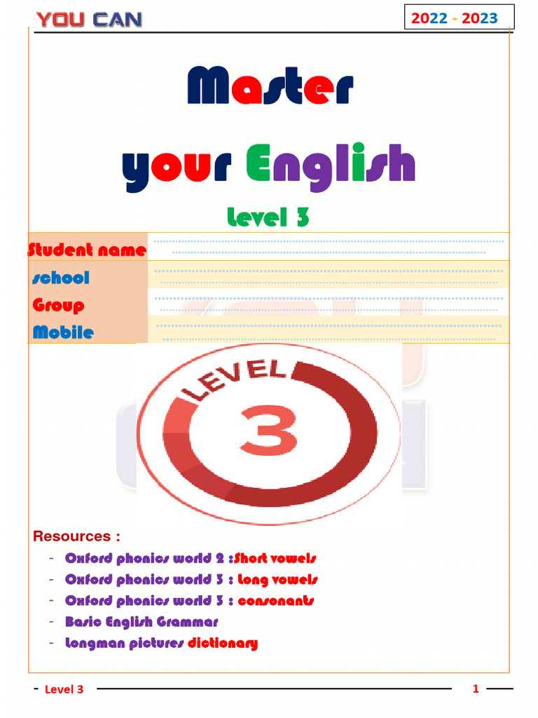 Master Your English Level 3 | PDF