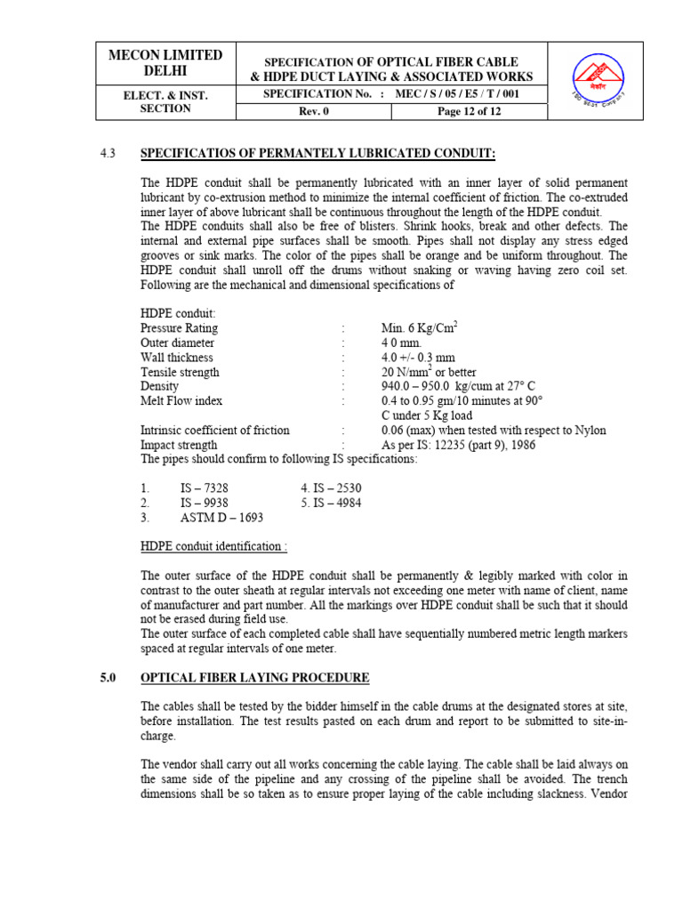 OFC Cable Blowing Procedure748-753 | PDF | Optical Fiber | Pipe (Fluid ...