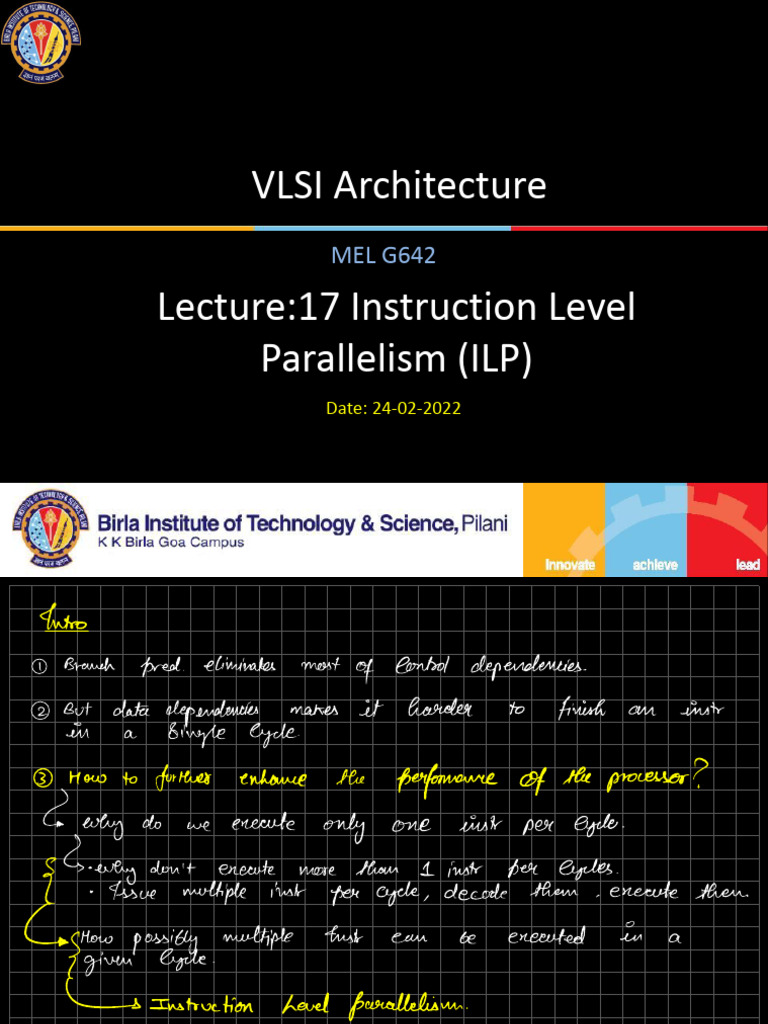 Lecture - 17 - MIPS - Instruction Level Parallelism | PDF | Parallel Computing | Central ...