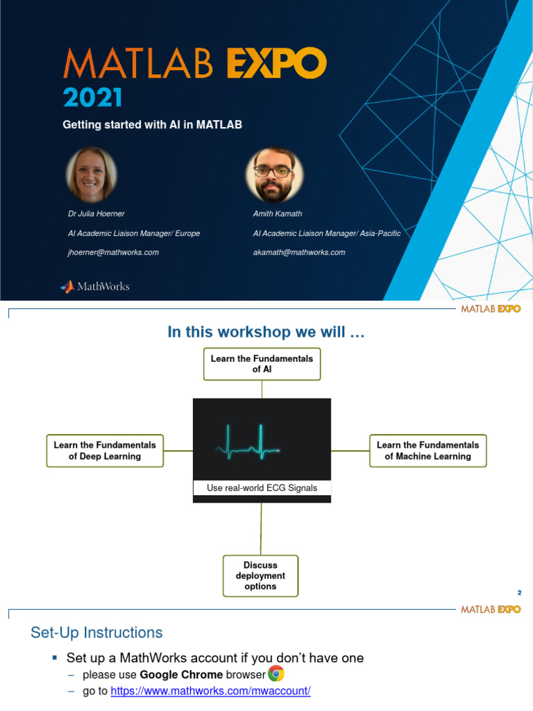Matlab Expo 2021 Intro To Ai Workshop Edt | PDF | Machine Learning ...