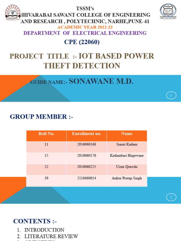 Power Theft Detection To Print | PDF