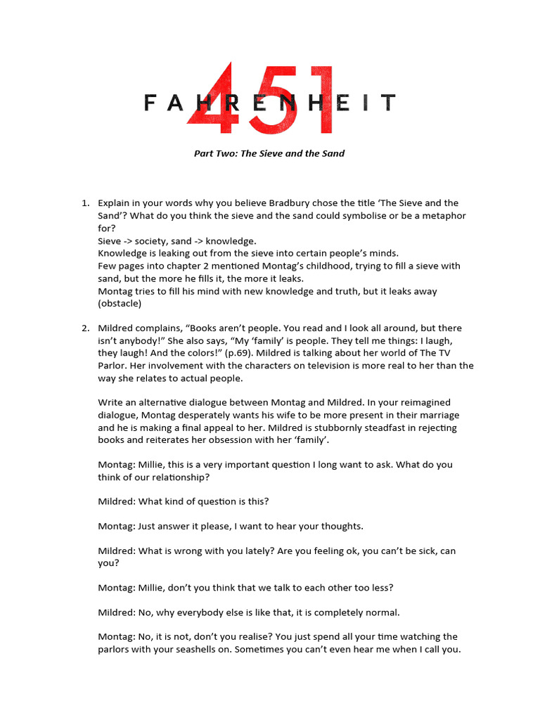 Fahrenheit 451 - p.67-76 S | PDF | Metaphor