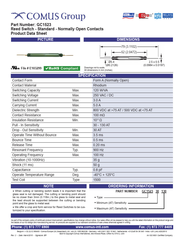 GC 1523 | PDF | Switch | Electromagnetism