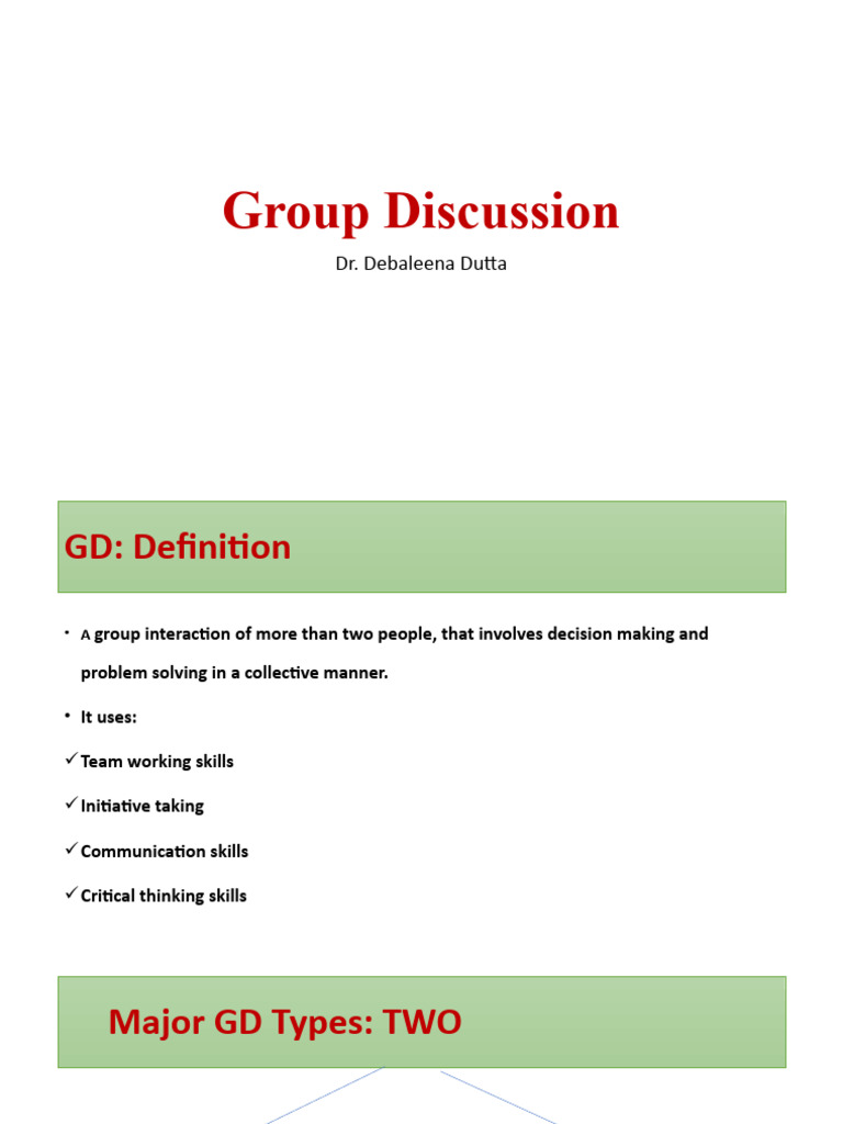 Group Discussion | PDF | Thought | Communication