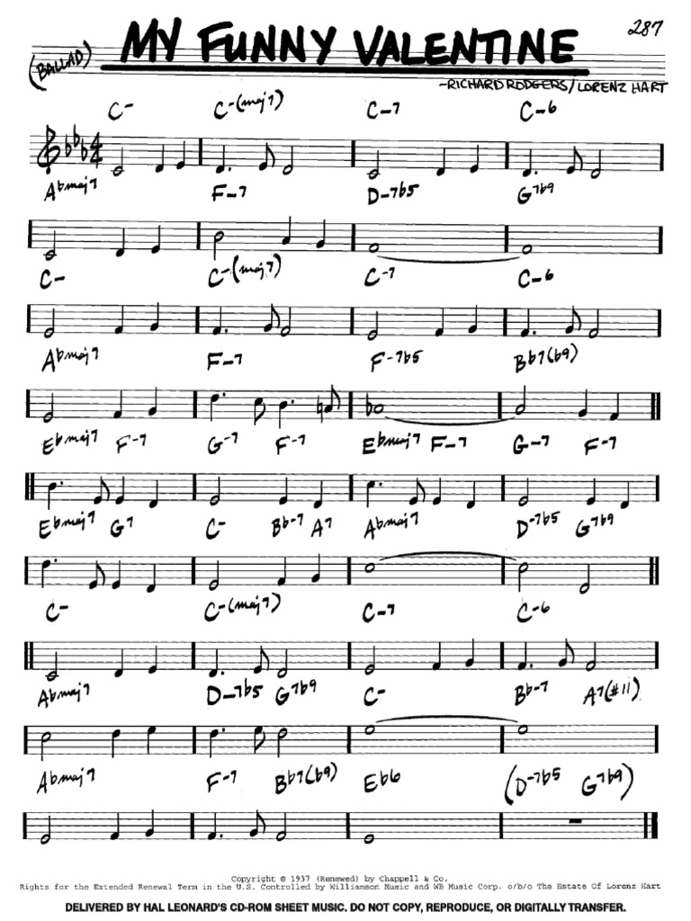 287 - My Funny Valentine (Rodgers & Hart) | PDF