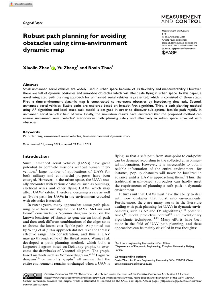 Robust Path Planning For Avoiding Obstacles Using | PDF | Kinematics | Mathematical Optimization